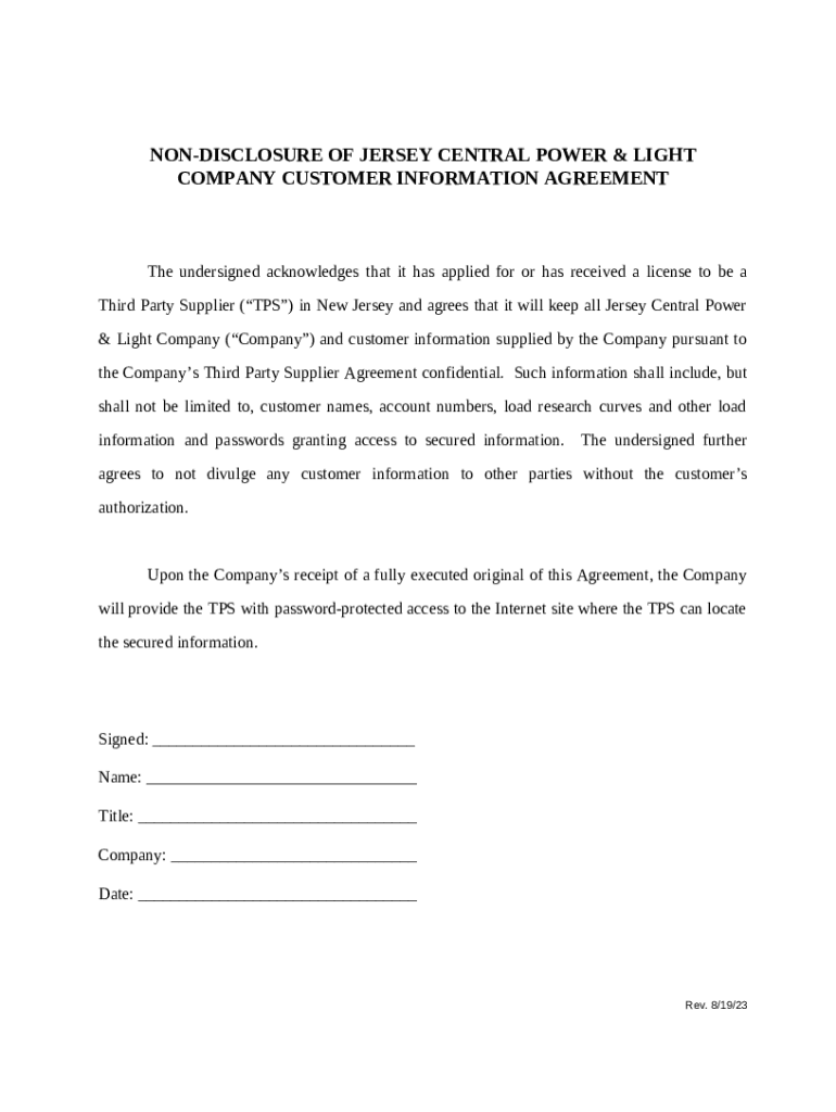 PJM TOA-AC Non-Disclosure Agreement Certificate ... Doc Template ...