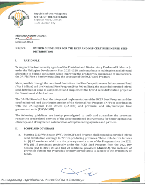 Fillable Online Memorandum Order Series of 2023 - Department of ...