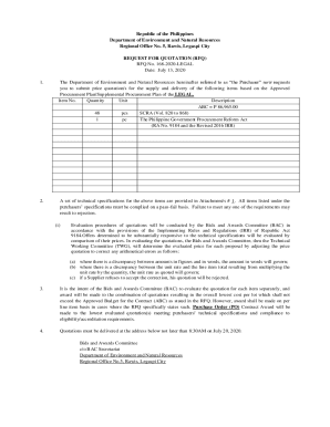 Fillable Online r5 denr gov Request for Quotation/Proposal/Expression of Interest/ ... Fax Email ...