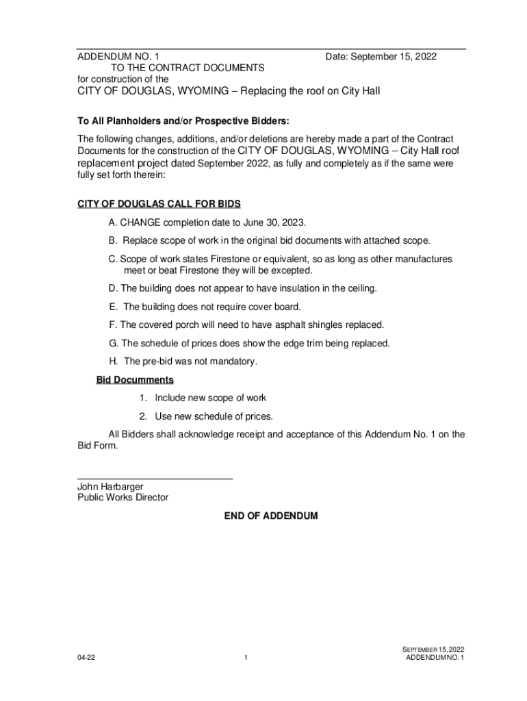 Fillable Online 00005 ADDENDUM FORM Fax Email Print - pdfFiller
