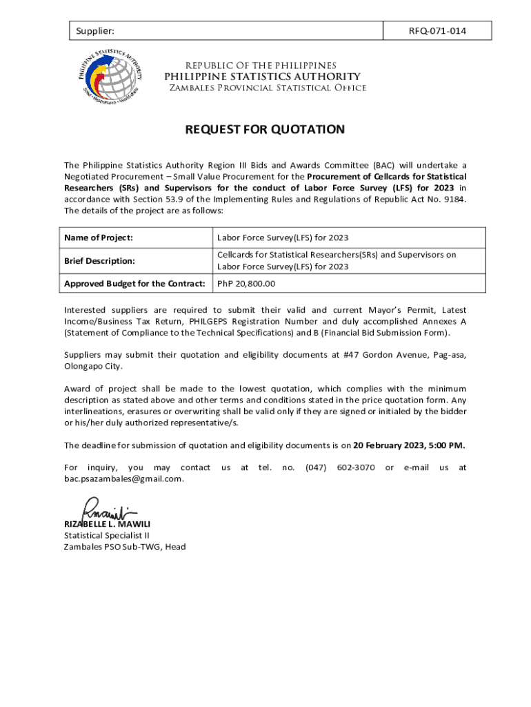 Fillable Online Procurement of PSA Lighted Office Signage Fax Email ...