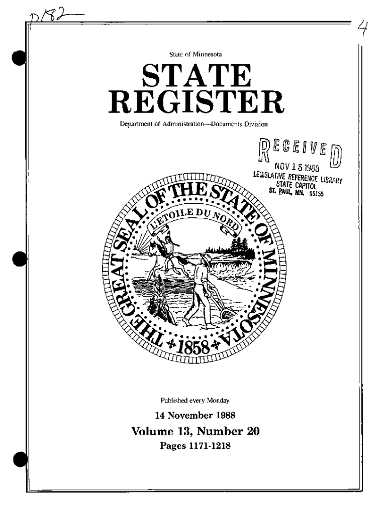 Fillable Online Minnesota State Register - MN.gov Fax Email Print ...