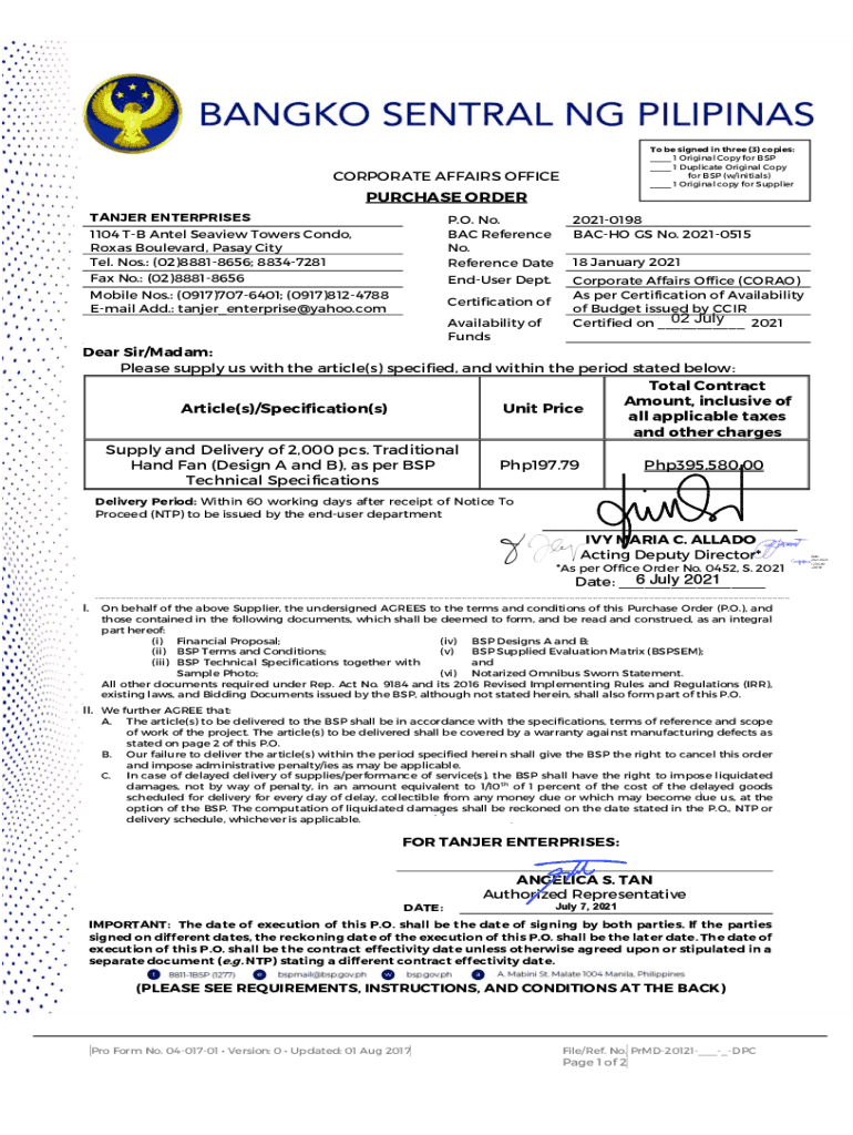 Fillable Online for BSP (w/initials) Fax Email Print - pdfFiller