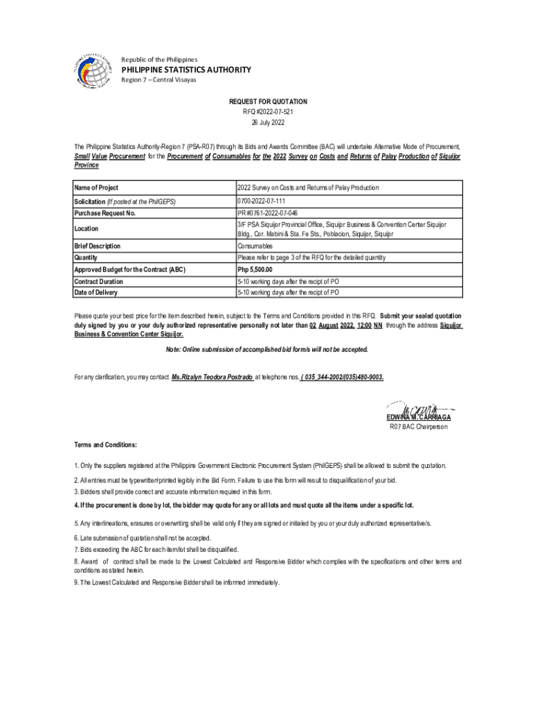 Fillable Online Small Value Procurement for the Procurement of ...