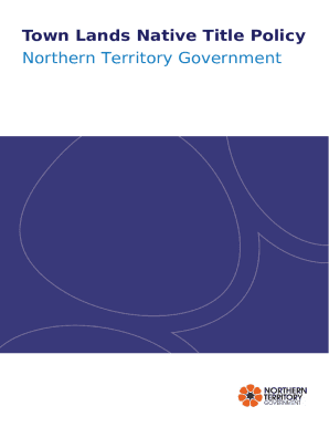 Holders of exclusive native title in Territory towns ... Doc Template ...