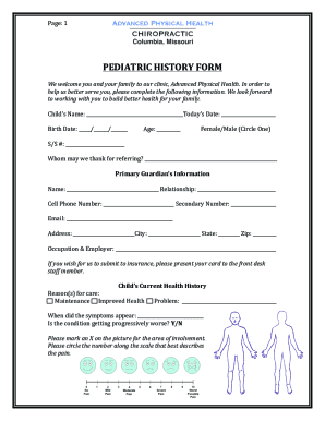 Fillable Online Child New Patient Paperwork .docx Fax Email Print ...