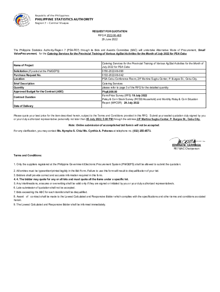 Fillable Online Untitled - PSA Procurement Fax Email Print - pdfFiller