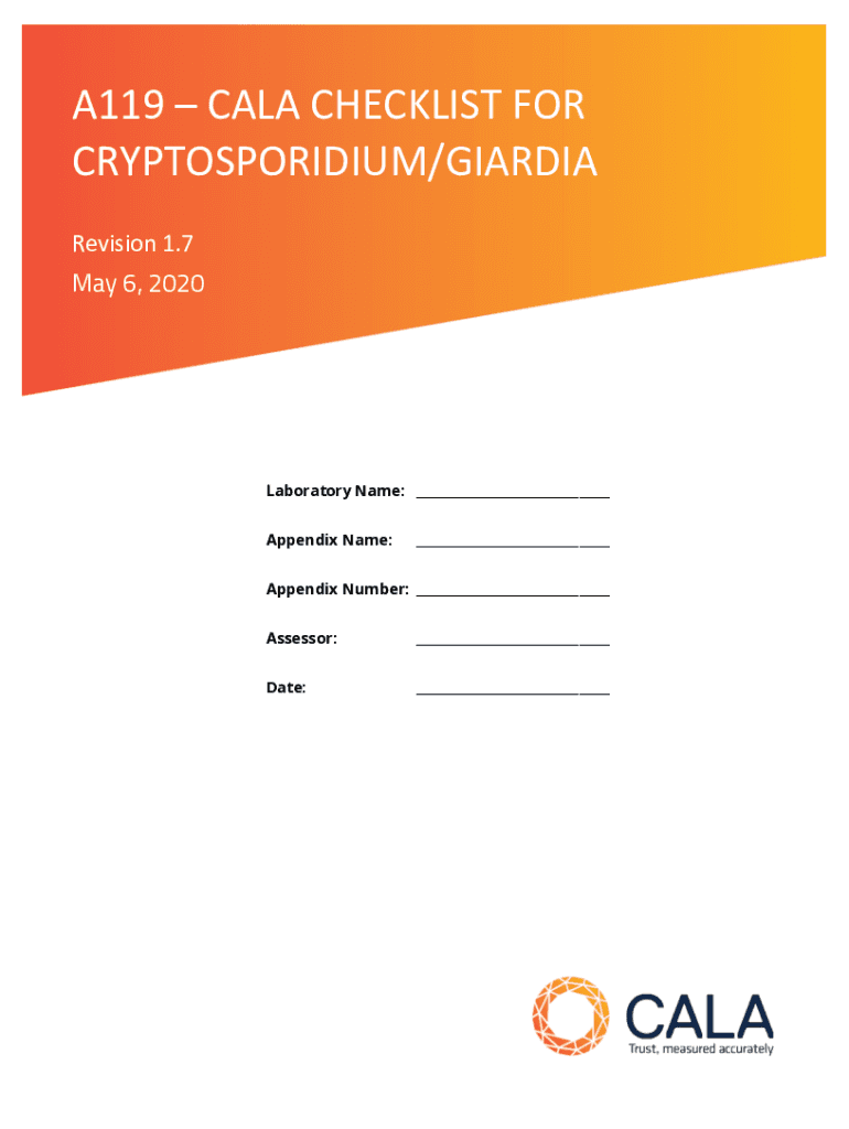 Fillable Online P04-03- CALA Application for New Accreditation Rev 2.1 ...