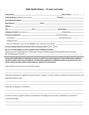 Fillable Online Standardized Clinic Case Report FormBaseline Fax Email ...
