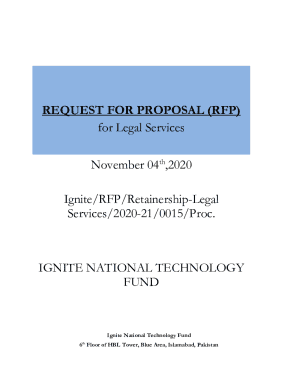 Fillable Online REQUEST FOR PROPOSAL (RFP) for Legal Services ... Fax ...