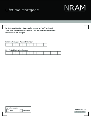 Fillable Online Lifetime Mortgages - Application Form Fax Email Print ...