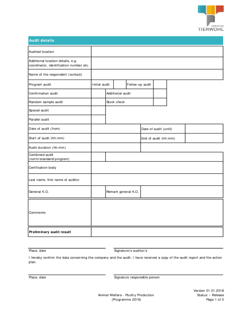 Fillable Online Audit Process - Office of Internal Audit Fax Email ...