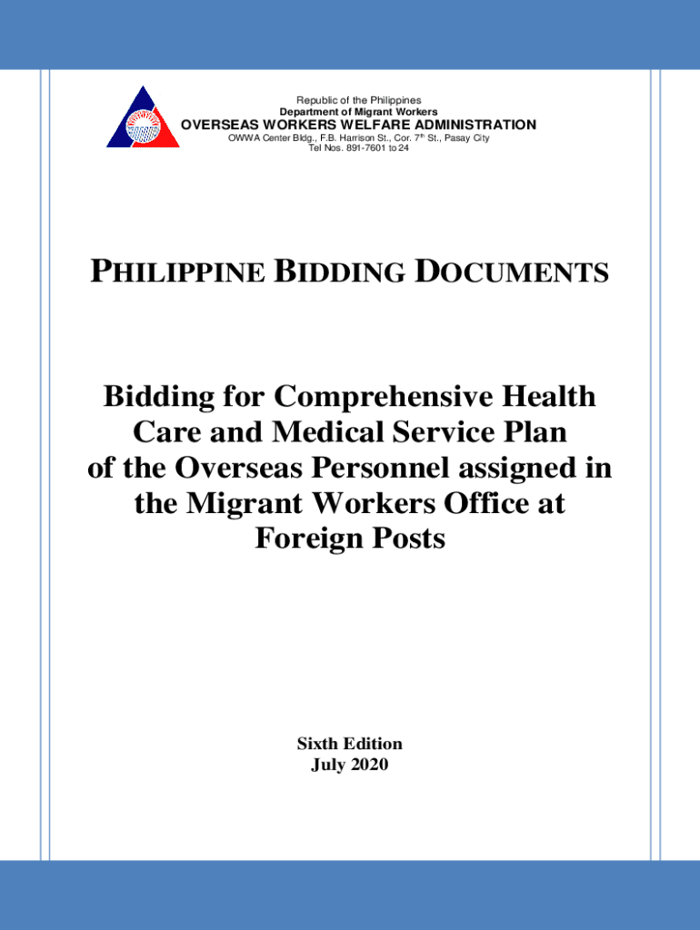 Fillable Online Philippine Bidding Documents - OWWA Bids and Awards Fax Email Print - pdfFiller