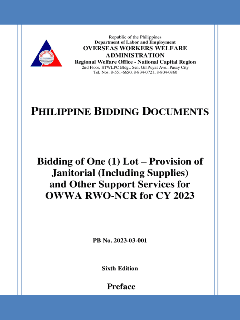 Fillable Online List of OWWA Regional Welfare Offices in the ...