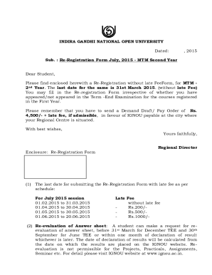 Fillable Online Re-Registration Form For M.A. (Distance Education) II ...