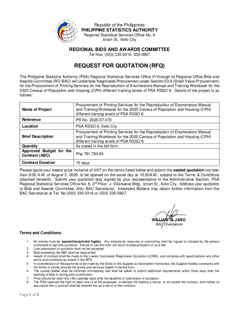 Fillable Online The Philippine Statistics Authority (PSA) Regional ...