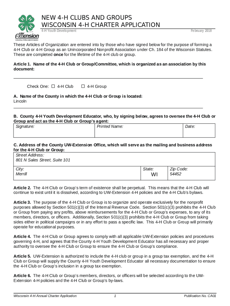 4-h-club-charter-request-packet-pdf.pdf Doc Template | pdfFiller