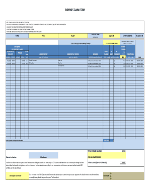 Fillable Online expenses claim form Fax Email Print - pdfFiller