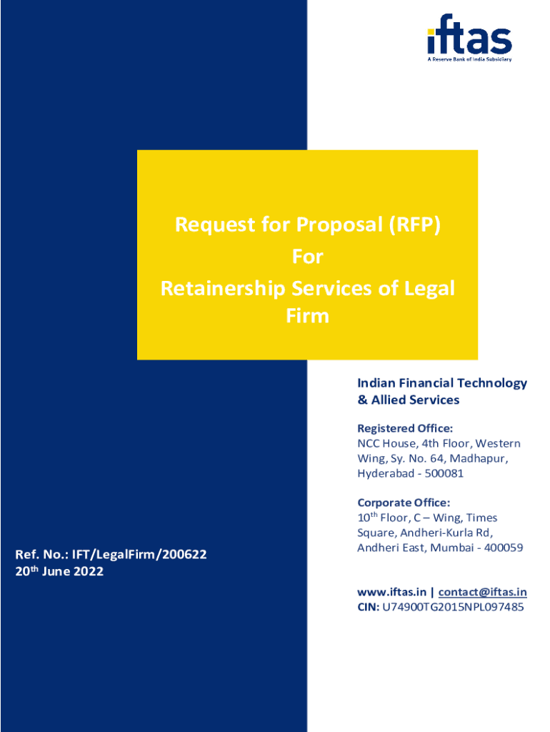 Fillable Online Request for Proposal (RFP) For Retainership Services of ...