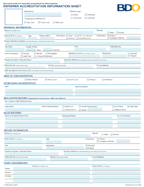 Fillable Online BDO Broker Application Form3PDFInformation Privacy Fax ...