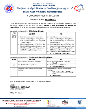 Fillable Online SUPPLEMENTAL/BID BULLETIN NO. 1 (November 21, ... Fax ...