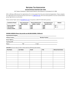 Fillable Online National Tax Association: NTA Fax Email Print - pdfFiller