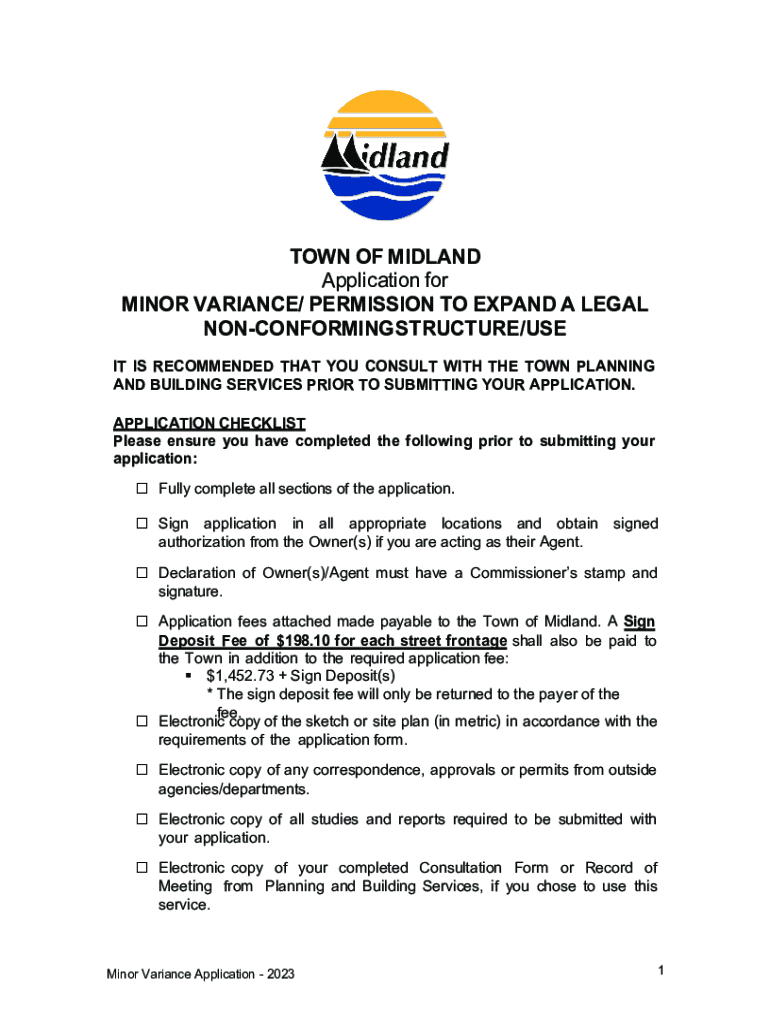 Fillable Online Minor Variance Info Sheet Fax Email Print - pdfFiller