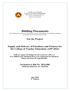 Fillable Online bidding-documents-for-the-supply-and-delivery-of ...