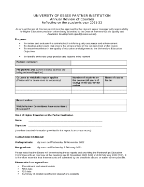 Institutional Annual Review Doc Template | pdfFiller