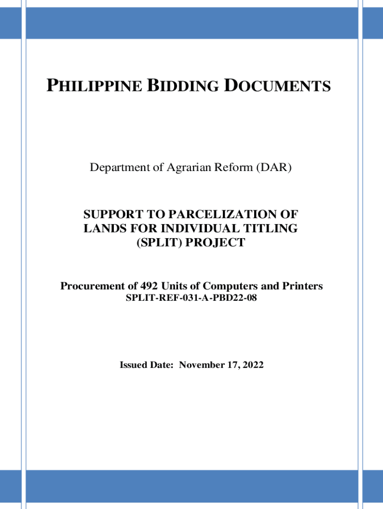 Fillable Online SPLIT Project - Procurement of 492 Units of Computer ...