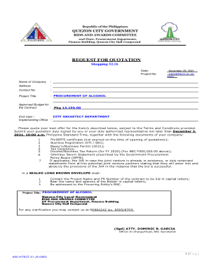 Fillable Online Finance Building, Quezon City Hall Compound Fax Email ...