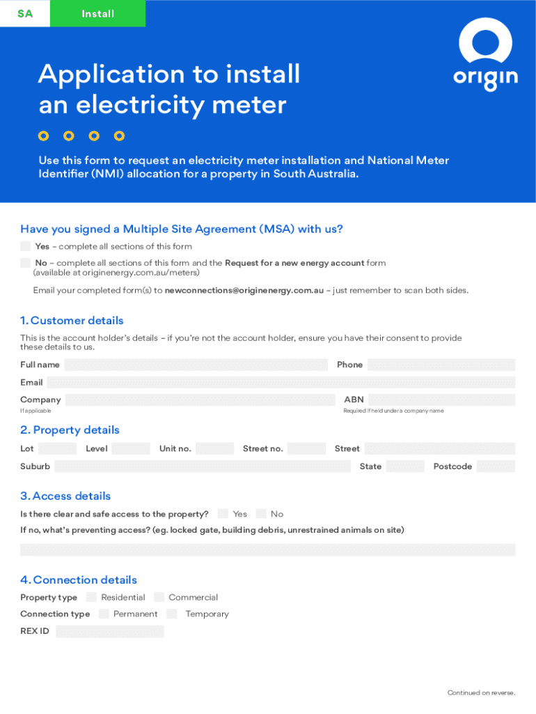 Fillable Online SA.GOV.AU - Smart meters Fax Email Print - pdfFiller