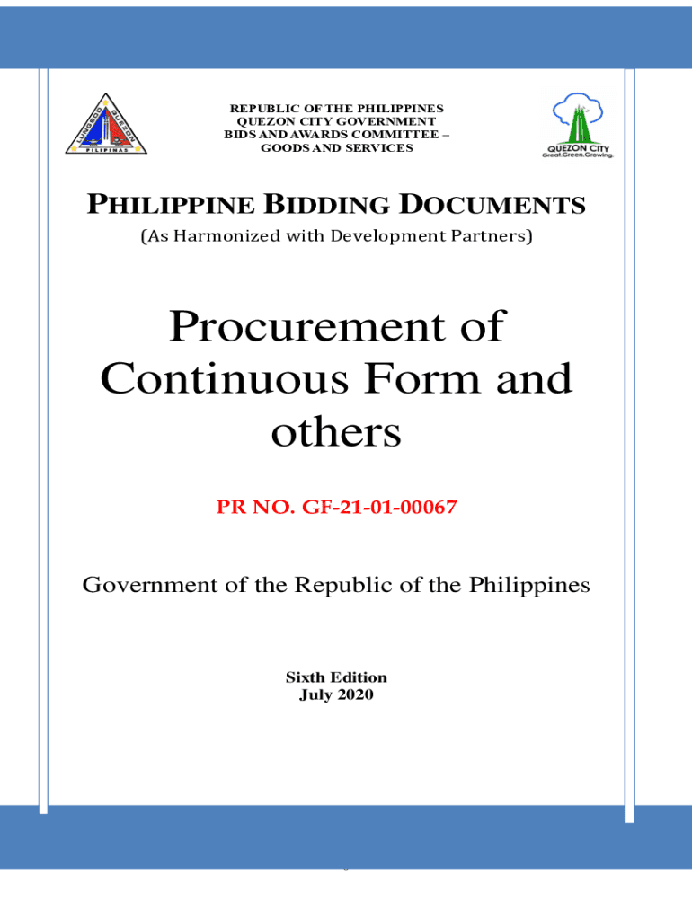 Fillable Online Procurement of Continuous Form and others Fax Email Print - pdfFiller