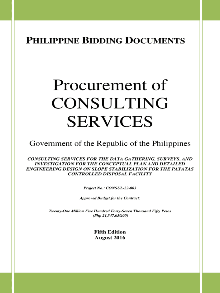 Fillable Online Republic of the Philippines PROCUREMENT DEPARTMENT Fax ...