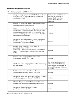 Fillable Online Consultation on the revision of CMN Form B Fax Email ...