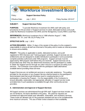 Fillable Online Chapter 841 Workforce Investment Act rules Fax Email ...