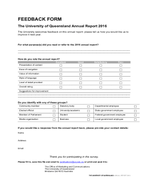 Fillable Online Feedback form (DOCX, 27.3 KB) Fax Email Print - pdfFiller