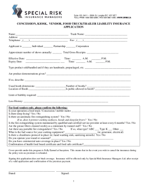 Fillable Online Concession-Kiosk-Food-Vendors-Liability-Application ...