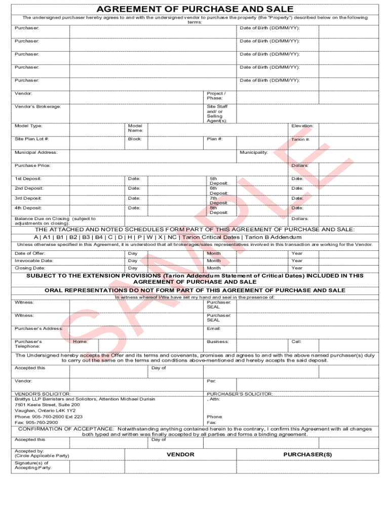 Fillable Online Agreement for sale of a house when purchase money is ... Fax Email Print - pdfFiller