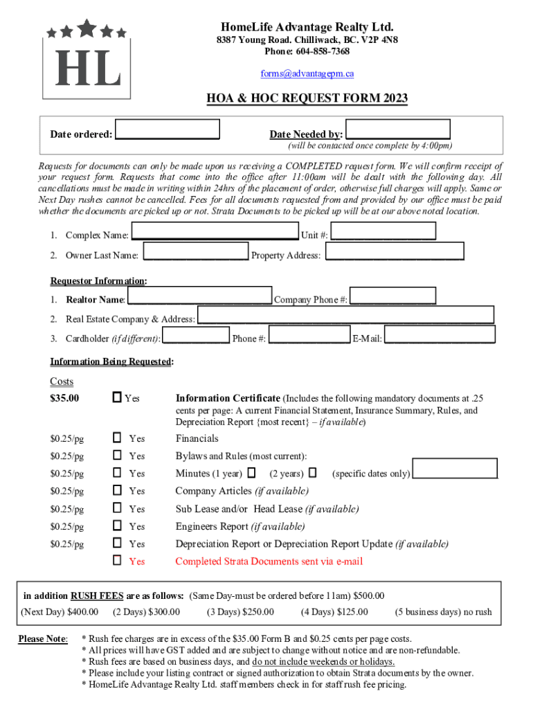 Fillable Online HOMELIFE-request-form-for-REALTORS-updated-2022 ...