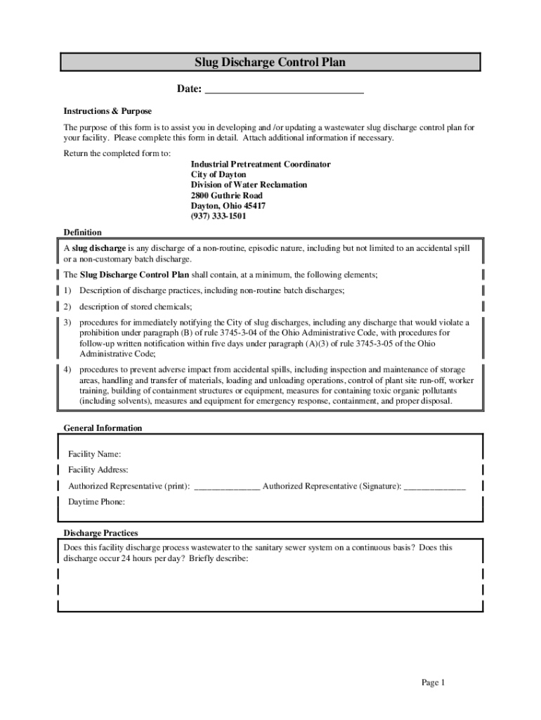 Fillable Online Pretreatment Streamlining Rule, Fact Sheet 8.0: Slug ...