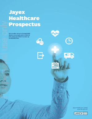 Fillable Online Jayex Healthcare Prospectus Fax Email Print - pdfFiller