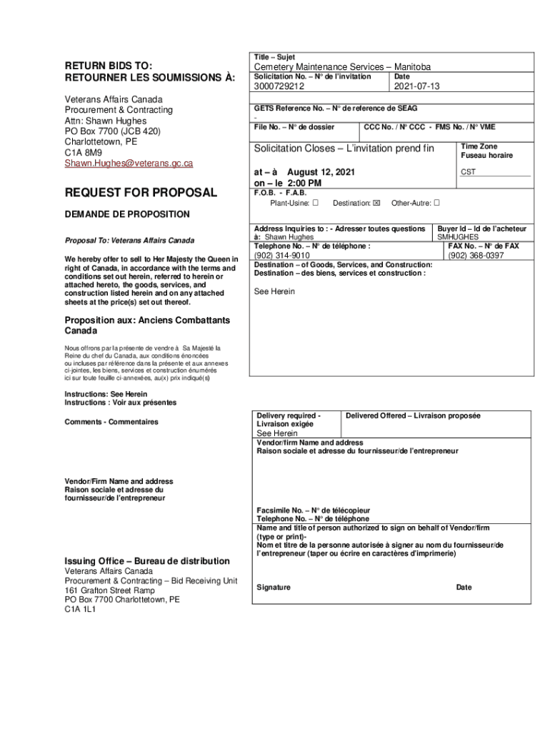 Fillable Online AMENDMENT - REQUEST FOR PROPOSAL MODIFICATION Fax Email Print - pdfFiller