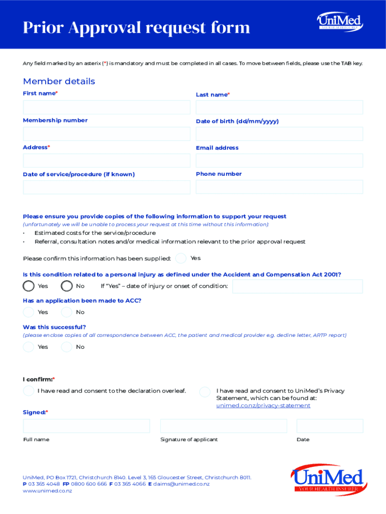 Fillable Online Prior Approval request form Fax Email Print - pdfFiller