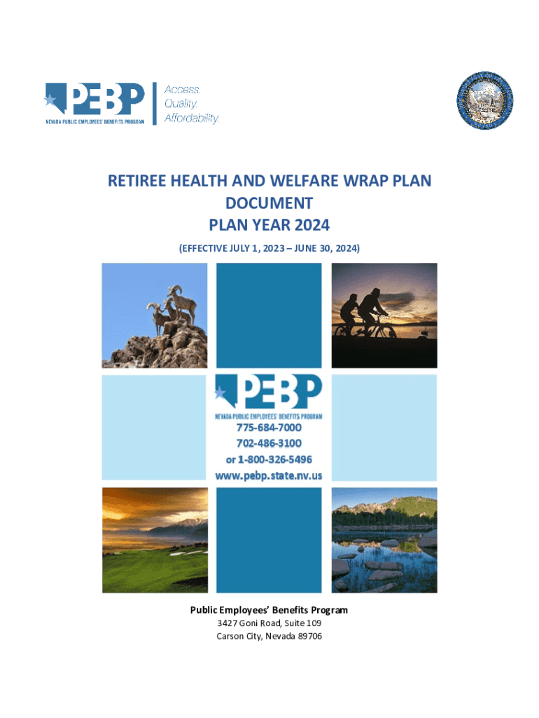 Fillable Online pebp state nv Retiree Health and Welfare Plan Year 2024 Fax Email Print - pdfFiller