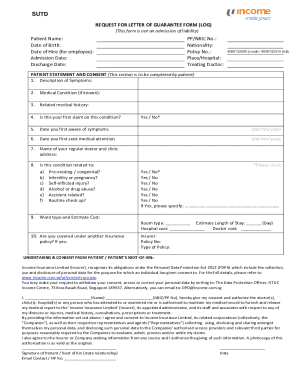 Fillable Online request for letter of guarantee form (log) Fax Email Print - pdfFiller