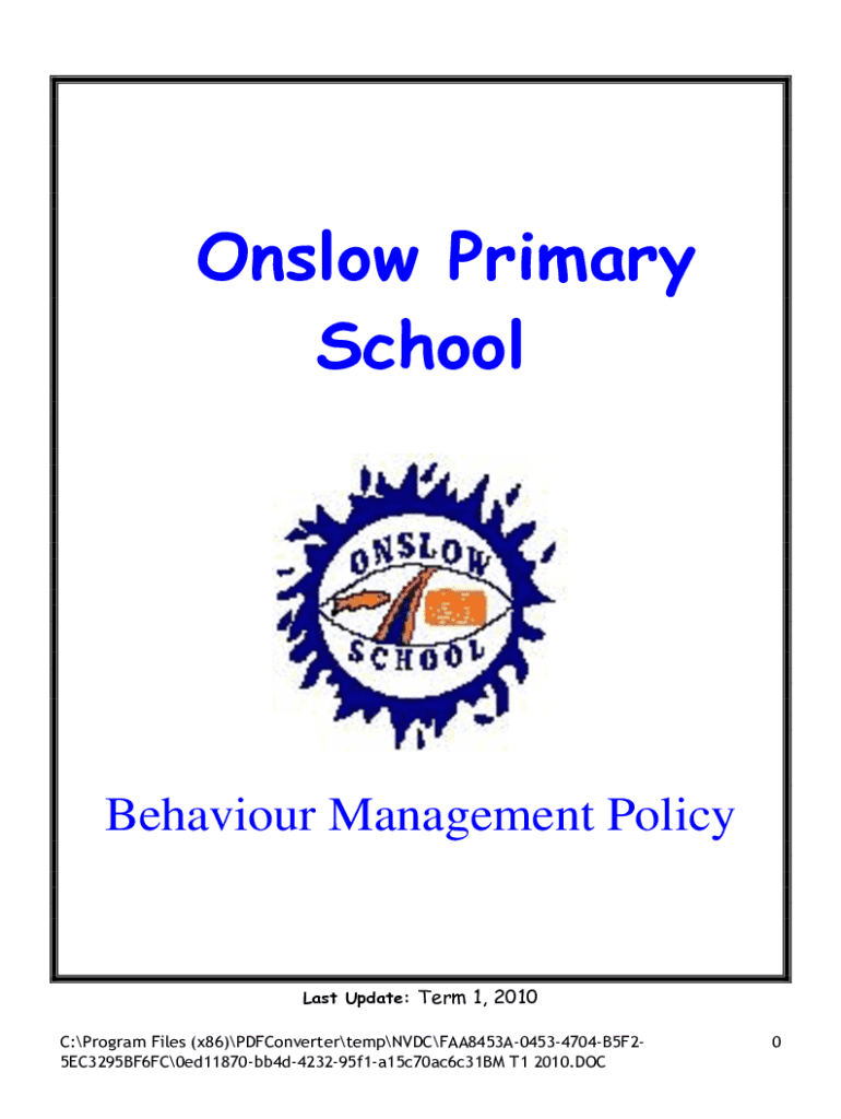 Fillable Online Onslow Primary School Fax Email Print - pdfFiller