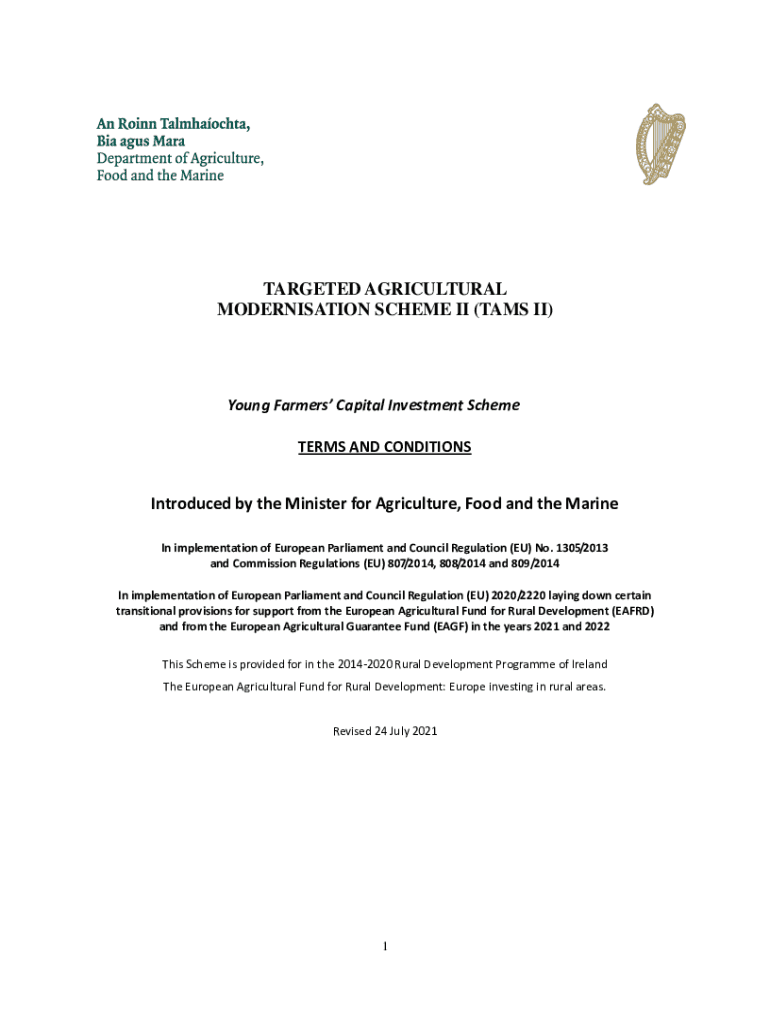 Fillable Online TAMS II Farm Development Programme By Noel Meehan ...
