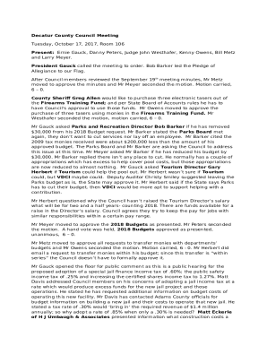 Motion carried, 6 - 0 Doc Template | pdfFiller