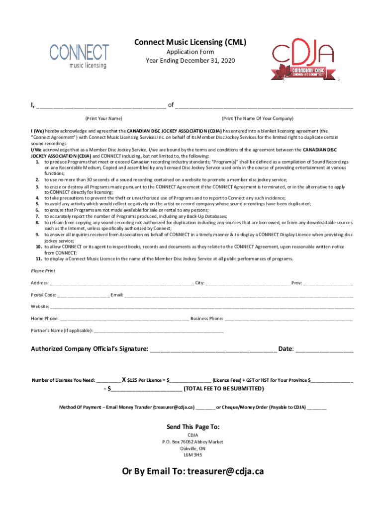 Fillable Online Resource Forms Archive - CONNECT Music Licensing Fax ...